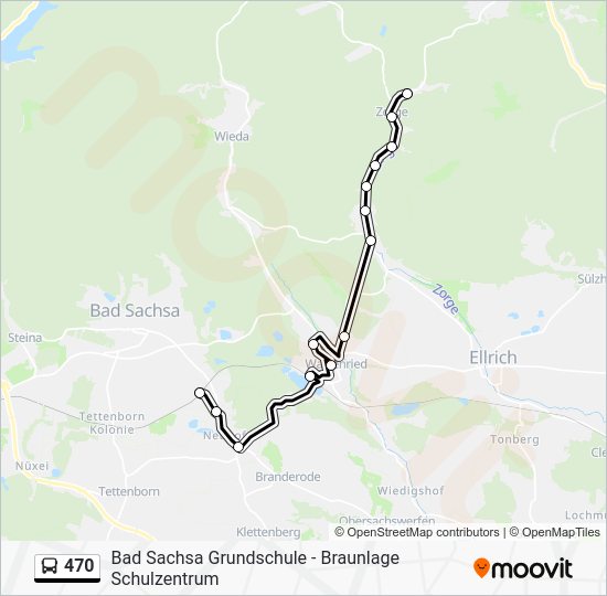 470 Route: Schedules, Stops & Maps - Bad Sachsa Bahnhof (Updated)