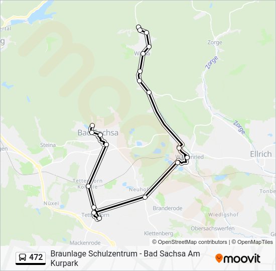 472 Route: Schedules, Stops & Maps - Bad Sachsa Pädagogium (Updated)