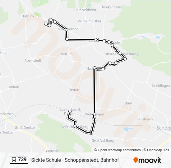 739 Route: Schedules, Stops & Maps - Dettum, Bahnhof (Updated)