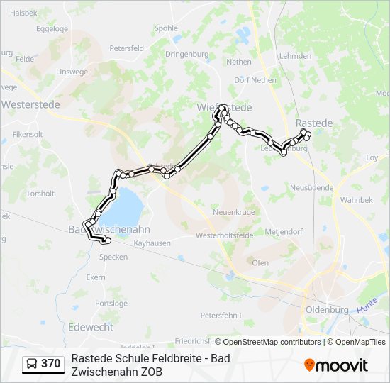 370 Route: Schedules, Stops & Maps - Rastede Bahnhof (Updated)