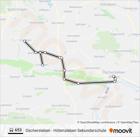 653 Route: Fahrpläne, Haltestellen & Karten - Ohrsleben (Aktualisiert)