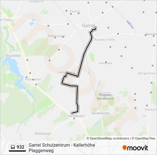 932 Route: Schedules, Stops & Maps - Garrel Schulzentrum (Updated)