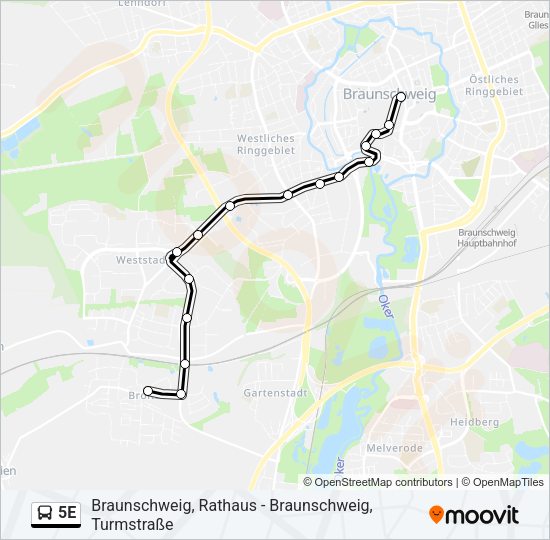 5e Route: Schedules, Stops & Maps - Braunschweig, Rathaus (Updated)