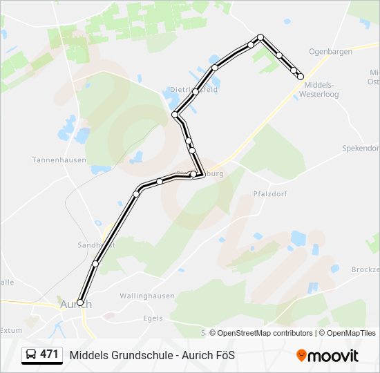 471 Route: Schedules, Stops & Maps - Middels-Westerloog Langefelder ...