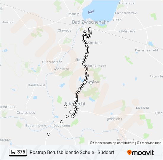 375 Route: Fahrpläne, Haltestellen & Karten - Bad Zwischenahn Zob ...