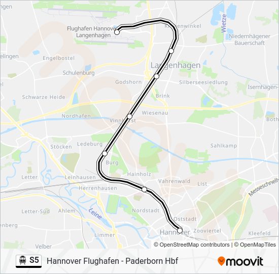 S5 Route: Fahrpläne, Haltestellen & Karten - Hannover Hbf (Aktualisiert)