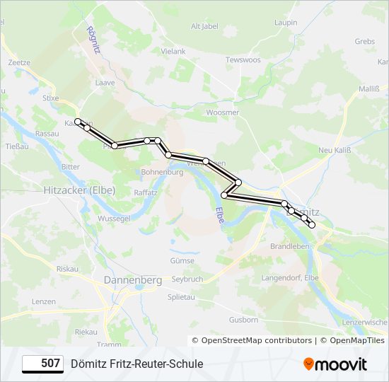 507 Route: Schedules, Stops & Maps - Dömitz Fritz-Reuter-Schule (Updated)