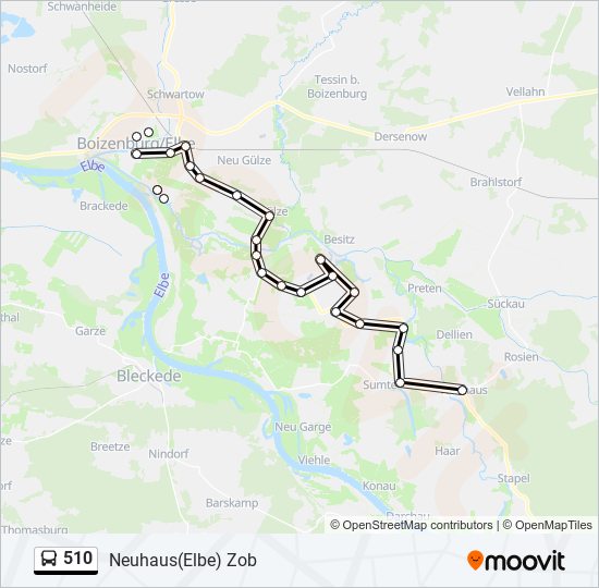 510 Route: Schedules, Stops & Maps - Neuhaus(Elbe) Zob (Updated)