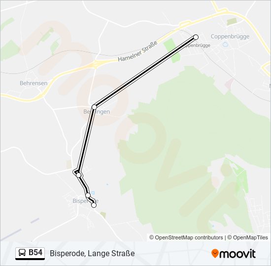b54 Route: Schedules, Stops & Maps - Bisperode, Lange Straße (Updated)