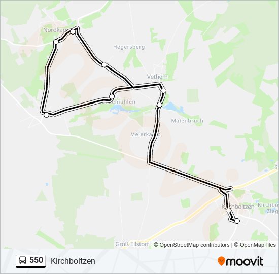 550 Route: Schedules, Stops & Maps - Kirchboitzen (Updated)