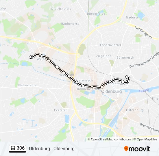 306 Route: Schedules, Stops & Maps - Oldenburg(Oldb) Uni/Campus Wechloy ...