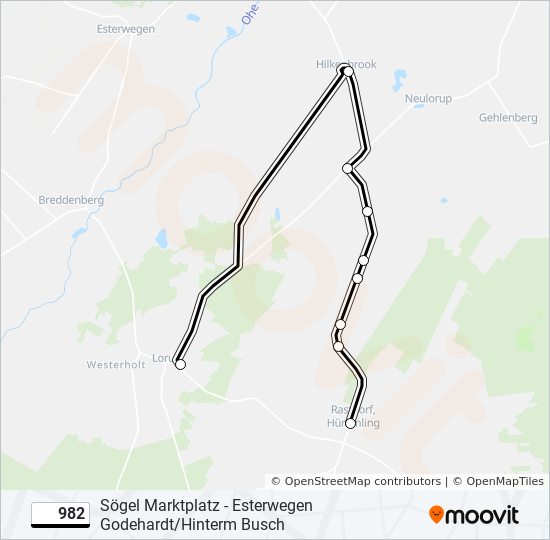 982 Route: Schedules, Stops & Maps - Rastdorf Kirche (Updated)