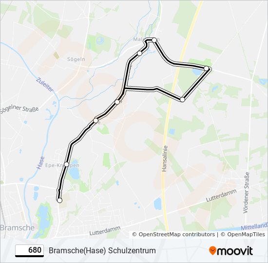 680 Route: Schedules, Stops & Maps - Bramsche(Hase) Schulzentrum (Updated)
