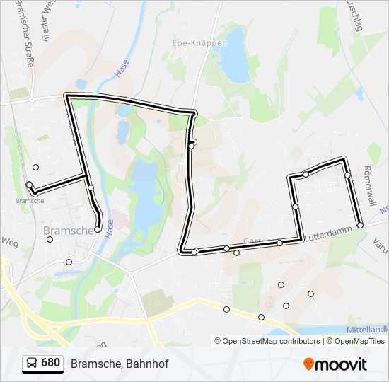 680 Route: Schedules, Stops & Maps - Bramsche, Bahnhof (Updated)