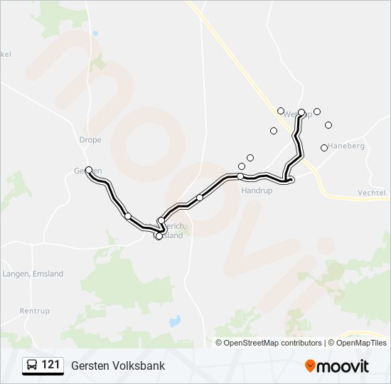 121 Route: Schedules, Stops & Maps - Gersten Volksbank (Updated)