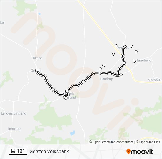 121 Route: Schedules, Stops & Maps - Gersten Volksbank (Updated)