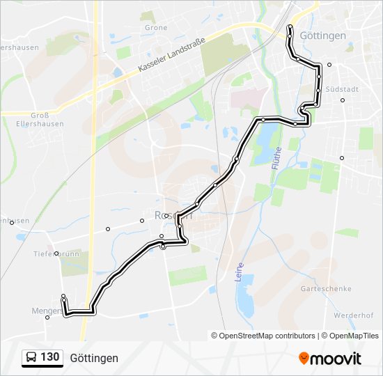 130 Route: Schedules, Stops & Maps - Göttingen (Updated)