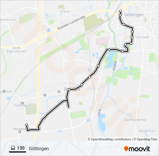 130 Route: Schedules, Stops & Maps - Göttingen (Updated)