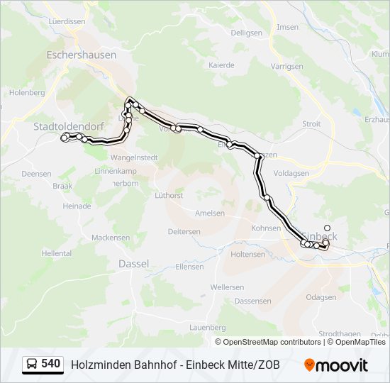 540 Route: Fahrpläne, Haltestellen & Karten - Stadtoldendorf (Aktualisiert)