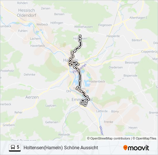 5 Route: Fahrpläne, Haltestellen & Karten - Holtensen(Hameln) Schöne ...