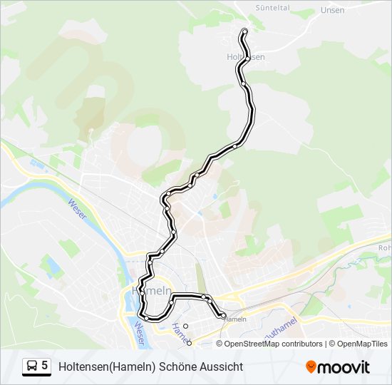 5 Route: Fahrpläne, Haltestellen & Karten - Holtensen(Hameln) Schöne ...
