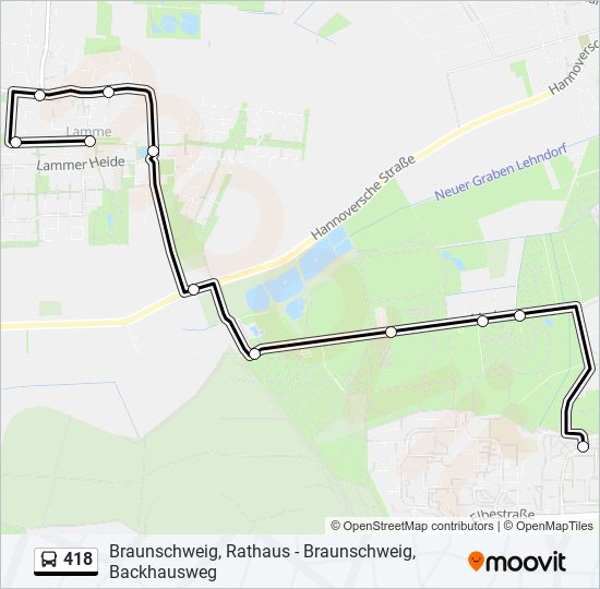 418 Route: Fahrpläne, Haltestellen & Karten - Braunschweig Peenestraße ...