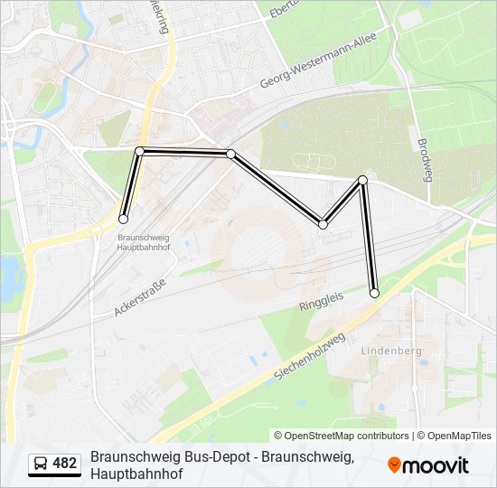482 Route: Schedules, Stops & Maps - Braunschweig, Hauptbahnhof (Updated)
