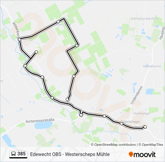385 Route: Fahrpläne, Haltestellen & Karten - Westerscheps Böbersten ...