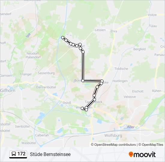 172 Route: Fahrpläne, Haltestellen & Karten - Stüde Bernsteinsee ...