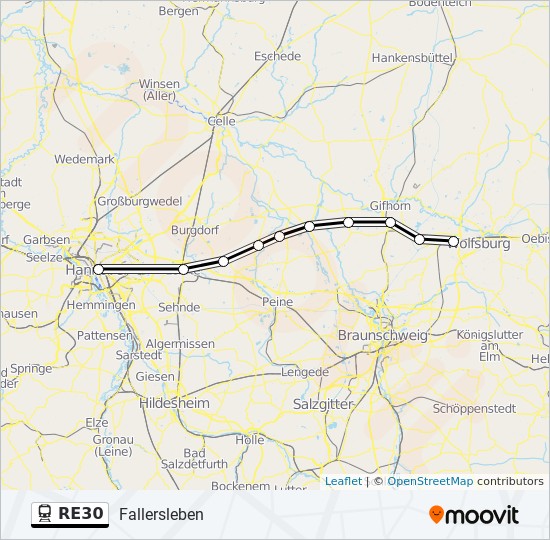 re30 Route: Schedules, Stops & Maps - Fallersleben (Updated)