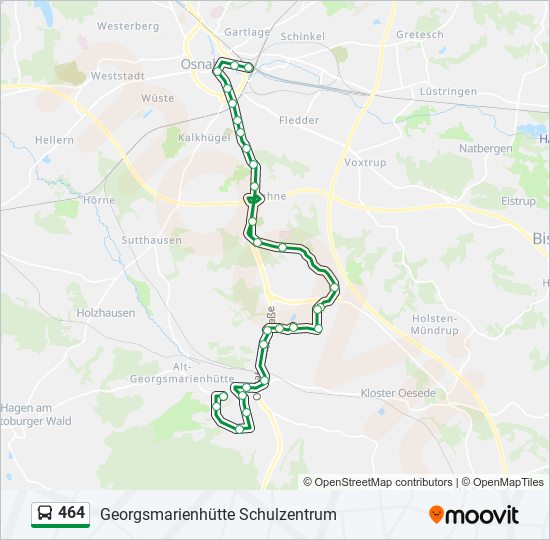 464 Route: Fahrpläne, Haltestellen & Karten - Georgsmarienhütte ...