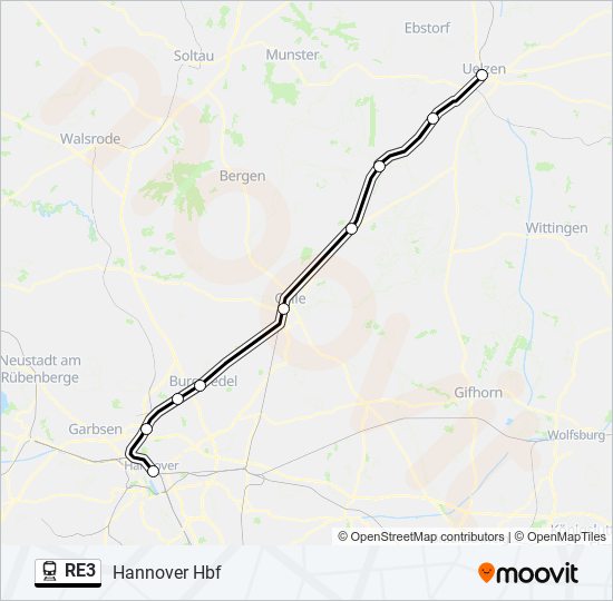 re3 Route: Fahrpläne, Haltestellen & Karten - Hannover Hbf (Aktualisiert)