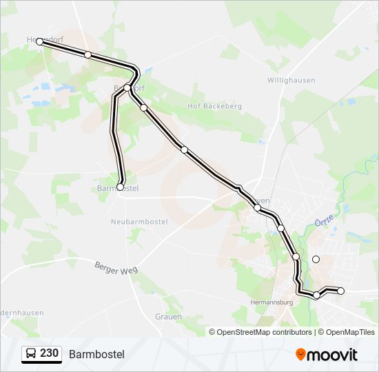 230 Route: Fahrpläne, Haltestellen & Karten - Barmbostel (Aktualisiert)