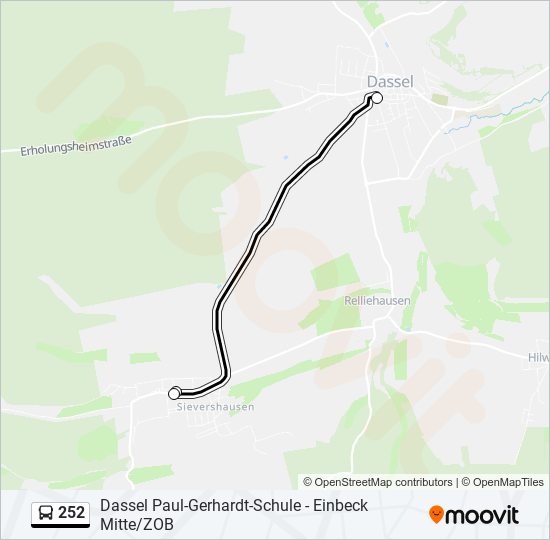 252 Route: Schedules, Stops & Maps - Sievershausen(Dassel) Turmstraße ...