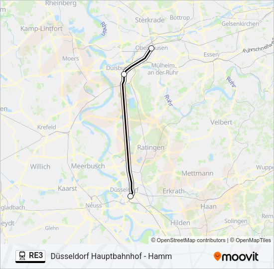 re3 Route: Fahrpläne, Haltestellen & Karten - Oberhausen(Rheinl ...