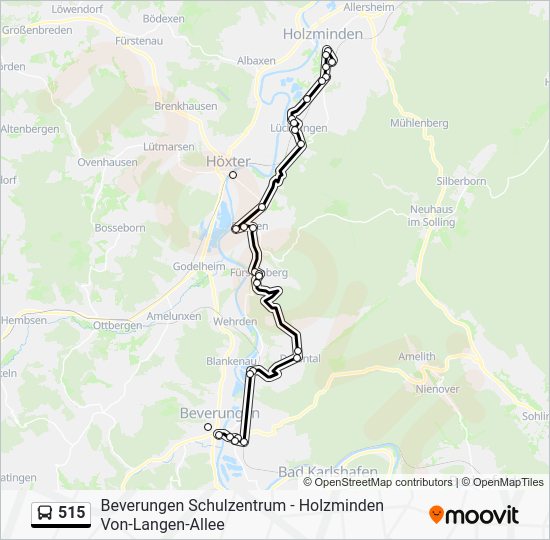 515 Route: Schedules, Stops & Maps - Holzminden Bahnhof (Updated)