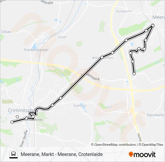 106 Route: Schedules, Stops & Maps - Meerane, Wendestelle (Updated)