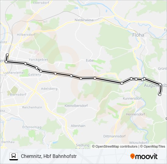 704 Route: Schedules, Stops & Maps - Chemnitz, Hbf Bahnhofstr (Updated)