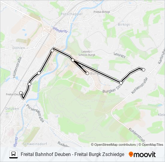 166 Route: Schedules, Stops & Maps - Freital Burgk Zschiedge (Updated)