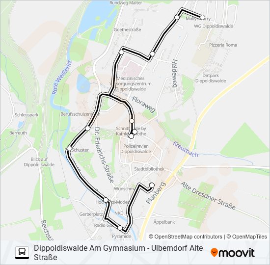 361 Route: Schedules, Stops & Maps - Dippoldiswalde Busbf. (Updated)