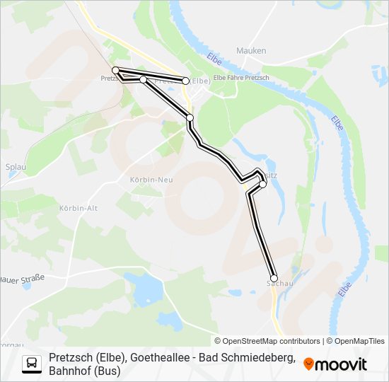 336 Route: Schedules, Stops & Maps - Pretzsch (Elbe), Goetheallee (Updated)