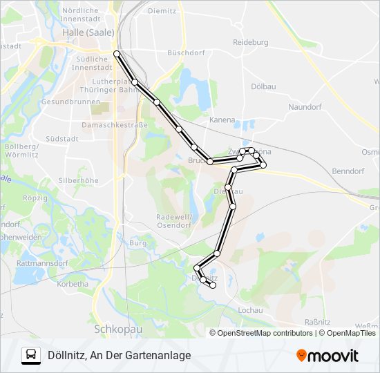 358 Route: Schedules, Stops & Maps - Döllnitz, An Der Gartenanlage ...