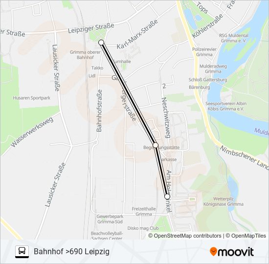 a Route: Schedules, Stops & Maps - Bahnhof >690 Leipzig (Updated)