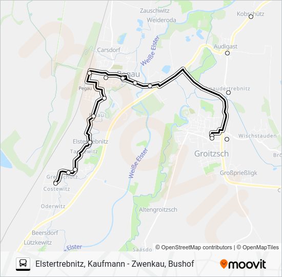 124 Route: Schedules, Stops & Maps - Elstertrebnitz, Kaufmann (Updated)