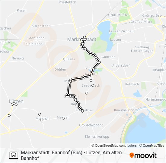 165 Route: Schedules, Stops & Maps - Markranstädt, Bahnhof (Bus) (Updated)