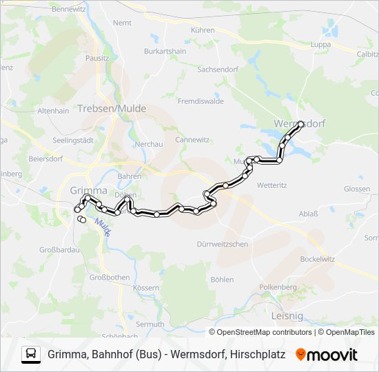 630 Route: Schedules, Stops & Maps - Wermsdorf, Hirschplatz (Updated)