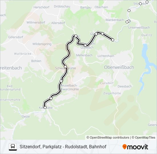 302 Route: Fahrpläne, Haltestellen & Karten - Katzhütte, Markt ...