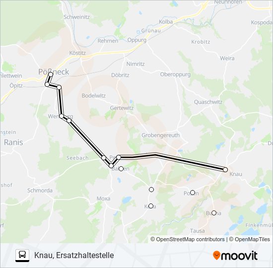 968 Route: Schedules, Stops & Maps - Knau, Ersatzhaltestelle (Updated)