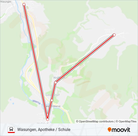 416 Route: Fahrpläne, Haltestellen & Karten - Wasungen, Apotheke ...