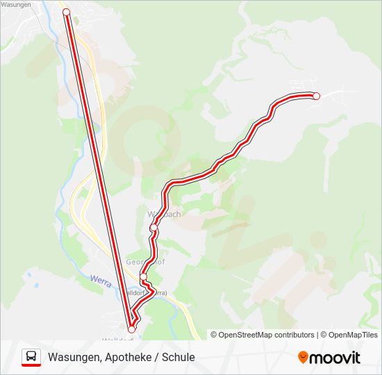 416 Route: Fahrpläne, Haltestellen & Karten - Wasungen, Apotheke ...